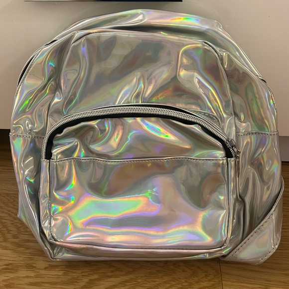 Bags | Holographic Mini Backpack | Poshmark